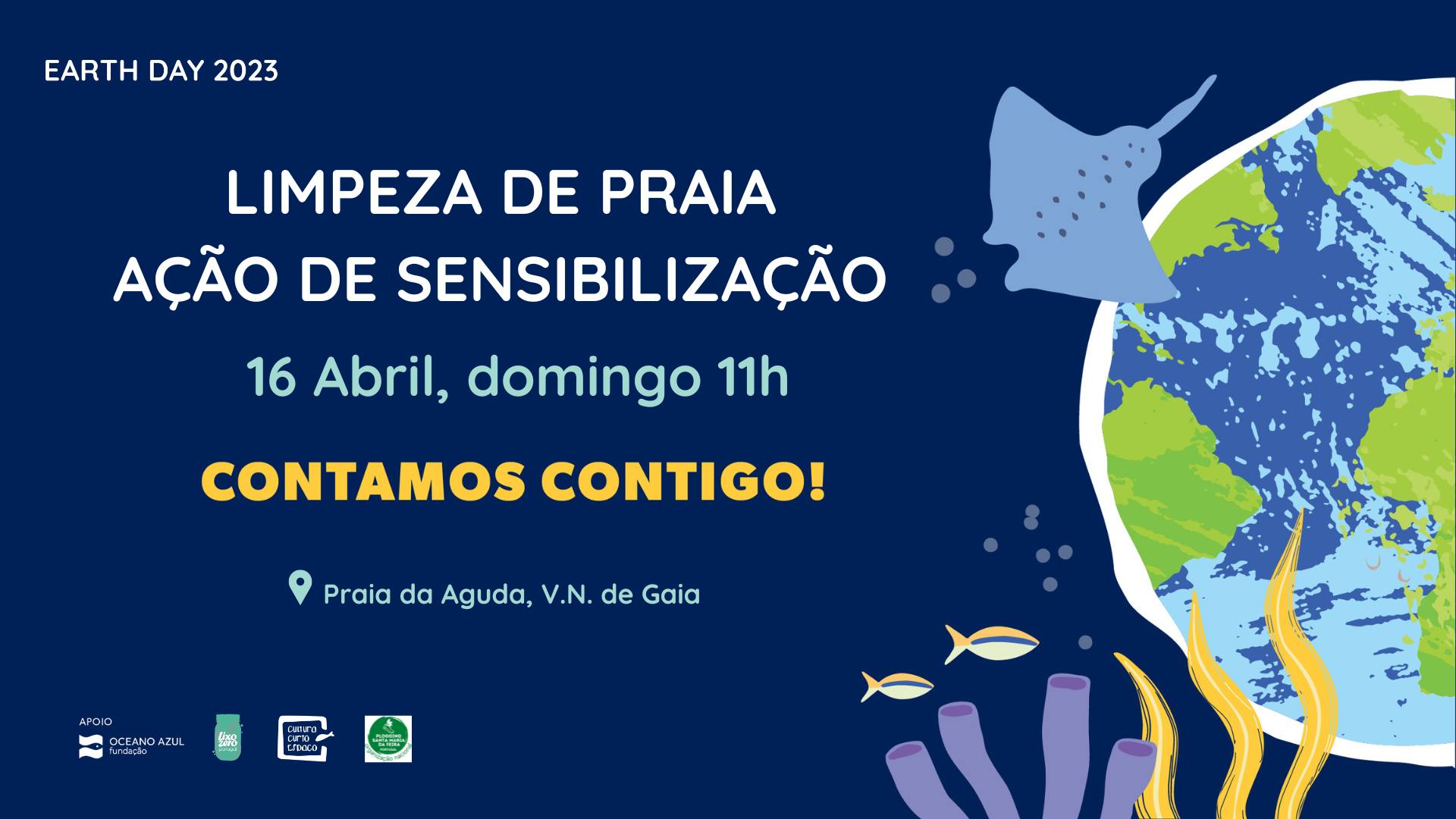 Lixo Zero na Praia da Aguda! - Peggada